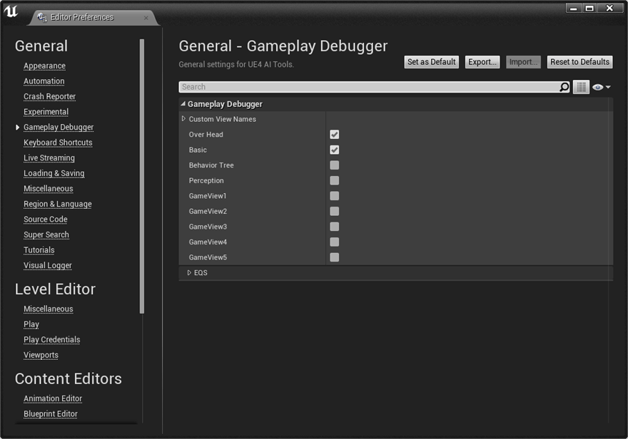 Gameplay Debugger 遊戲除錯器
